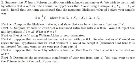Suppose That X Has A Poisson Distribution With Chegg