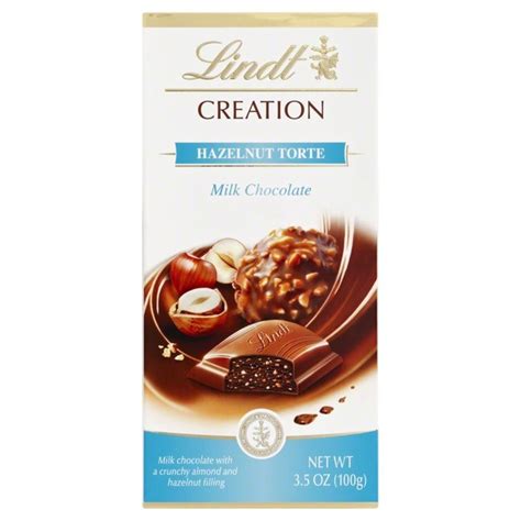 Lindt Milk Chocolate Hazelnut Torte Creation Wrapper 3 5 Oz