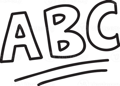 Hand Drawn Abc Lettering Illustration 13127349 Png