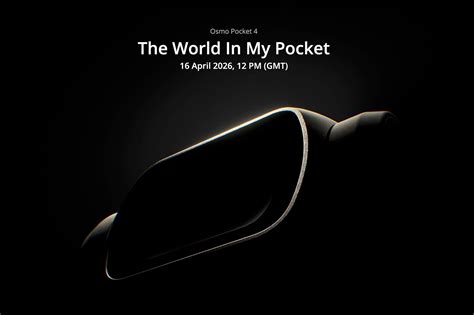 Dji Osmo Pocket 4 Confirmed For April 16 2026 Launch