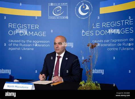 North Macedonias Prime Minister Dimitar Kovachevski Prepares To Sign A