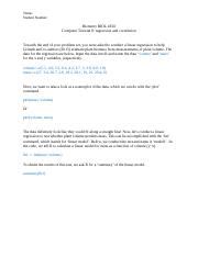 Biometry BIOL 4350 Regression And Correlation Tutorial Course Hero