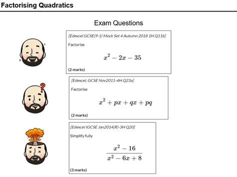 Factorising Quadratics Ticktockmaths