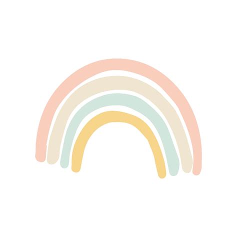 Boho Rainbow SVG Cut File Boho Colored Hand Drawn Rainbow Etsy De
