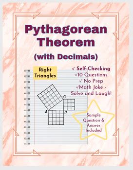 Self Checking Practice Pythagorean Theorem Right Triangles With