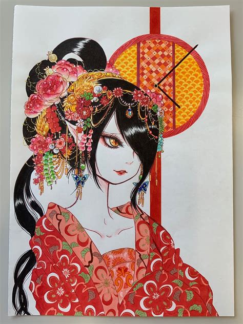 「鬼灯の冷徹」公式アカウント On Twitter 今週の江口先生の落書きは妲己だっき！ きらびやかな装飾が、その女っぷりをさらに