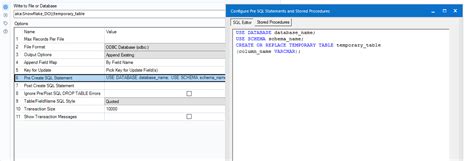 solved creating temporary table in snowflake using altery alteryx