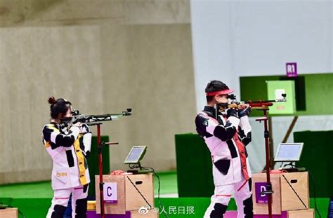 通傳媒 【第九金！楊倩楊皓然氣步槍混團奪冠👏👏👏】