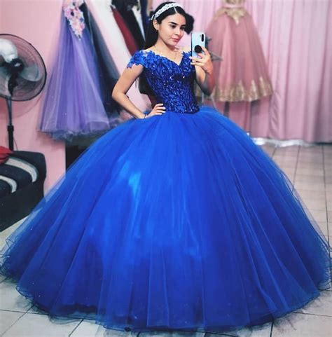 Blue Princess Prom Dress