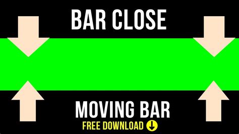Animated Cinematic Moving Bar Close L Green Screen Effect Youtube