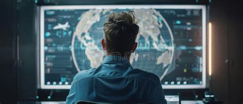 The Flight Controller Monitors The Flight Plan Of The Aircraft On The