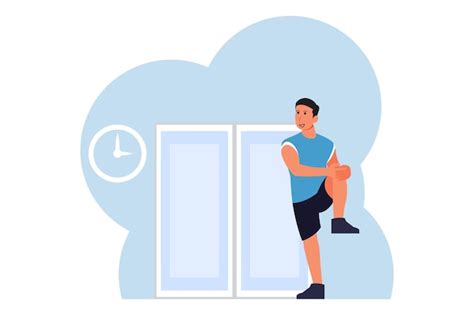 Premium Vector Workout Flat Design Illustration