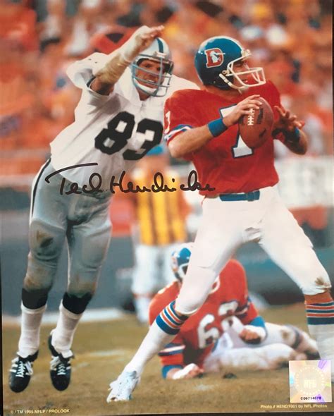 Oakland Raiders Autographed 8x10 Photo Ted Hendricks Official Nfl Licensed Ebay