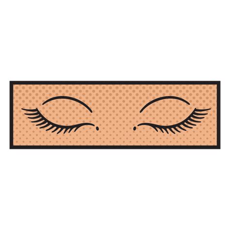 Closed Eyes Comic Png And Svg Design For T Shirts