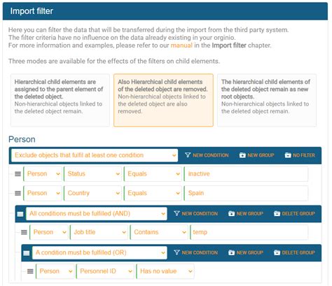 Setting Filters For Data Import Orginio De