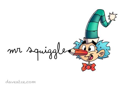 Free Mr Squiggle Worksheets — Dave Atze Illustration