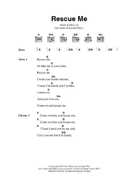 Rescue Me Sheet Music Direct