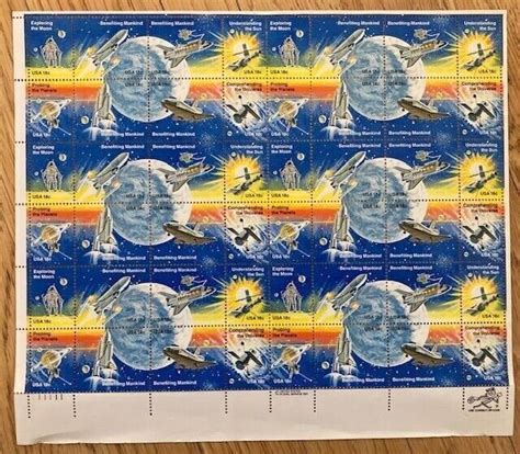 Us 1981 Space Achievement Sheet Of 48 Sc 1912 19 18 Cents Values