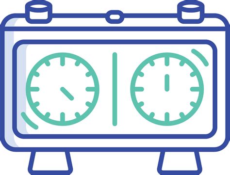 Chess Clock Outline Color Illustration 48100096 Vector Art At Vecteezy