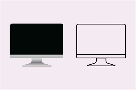 Modern Computer Monitor Vector Illustration 35982641 Vector Art At Vecteezy
