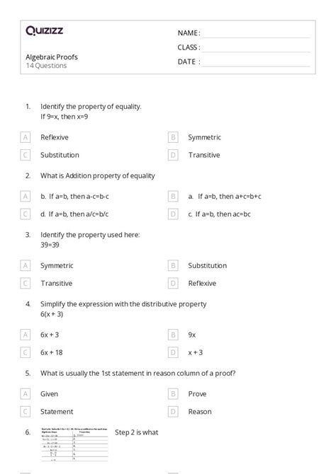 50 Algebraic Modeling Worksheets For 9th Grade On Quizizz Free