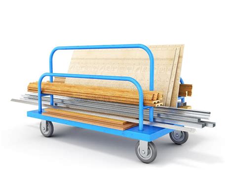 Wooden Planks Metal Sheets And Profiles Pvc Pipes Are Stacked On A