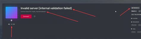 Invalid Server Internal Validation Failed Server Discussion Cfx