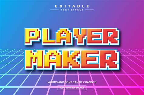 Player Maker 3D Editable Text Effect Graphic By Nicemorning Creative Fabrica
