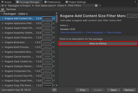 Github Baba Skoganepackagemanagerviewkoganepackageongithubextension 【unity】combaba S の