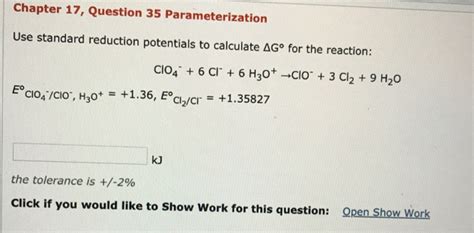 Solved Chapter 17 Question 35 Parameterization Use Standard