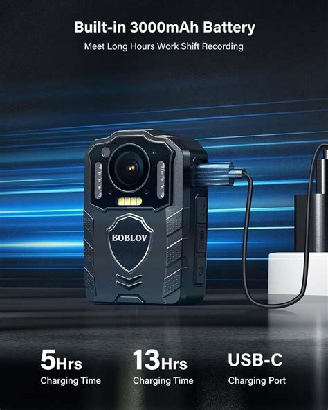 BOBLOV KJ25 Wearable Body Camera With Audio Record Waterproof Night
