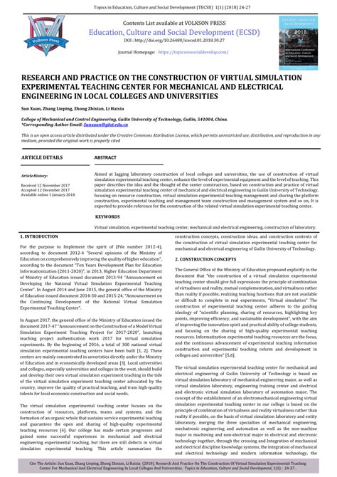 Pdf Research And Practice On The Construction Of Virtual Simulation