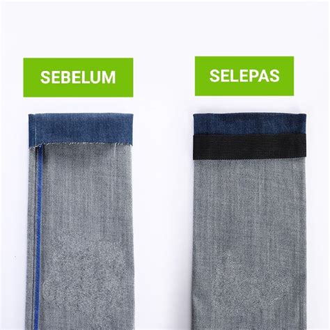 Pelekat Trim Seluar Baju Tanpa Perlu Jahit Cantum Seluar Baju Koyak