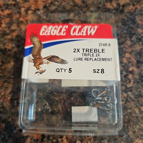 Eagle Claw 2x Treble Triple 2x Lure Replacement Masterbandh