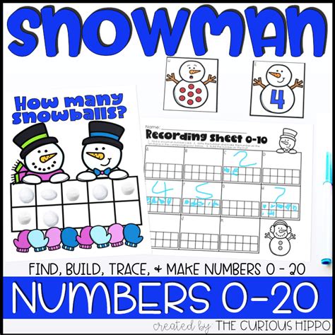 Snowman Numbers Practice Made By Teachers