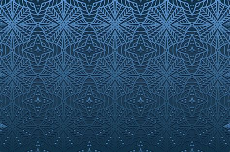 빈티지 엠보싱 새틴 블루 배경 커버 디자인 기하학적 럭셔리 3d 패턴 민족 질감 0명에 대한 스톡 벡터 아트 및 기타 이미지 0명 디자인 명함 Istock