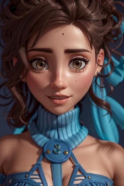 Premium Ai Image 3d Beautiful Young Woman Character