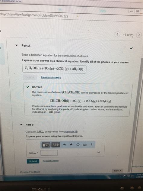 Solved Calculate The Delta H Rxn Using Values From Appendix