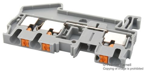 3209549 Phoenix Contact Din Rail Mount Terminal Block 3 Positions 26 Awg
