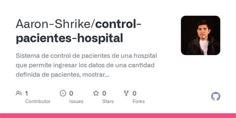 Github Aaron Shrike Control Pacientes Hospital Sistema De Control De