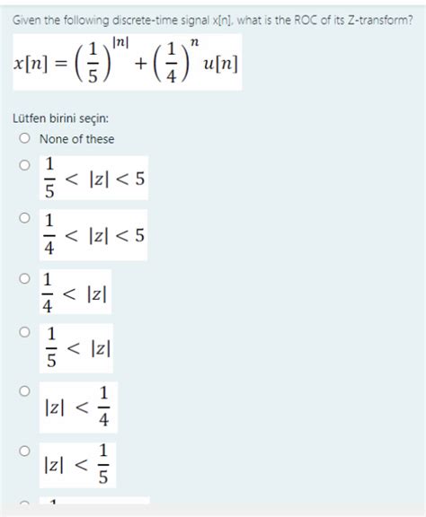 Solved Given The Following Discrete Time Signal X N What Chegg