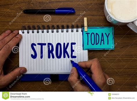 Handwriting Text Stroke Concept Meaning Patients Losing Consciousness Due To Poor Blood Flow
