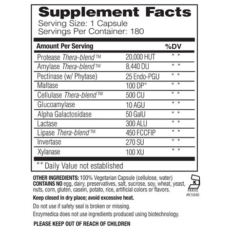 Enzymedica Digest Basic 90 Capsules Victoriahealth