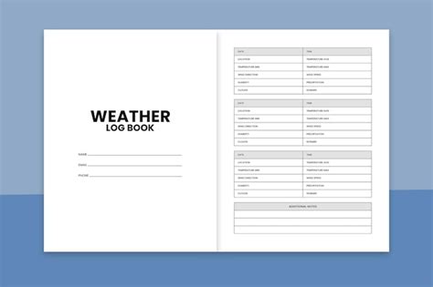 Premium Vector Weather Log Book