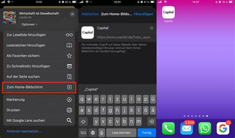 So Platzieren Sie Capital De Auf Ihrem Homescreen Bei IOS Und Android