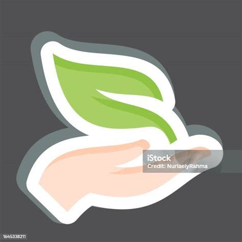 스티커 생태학 기후 변화 기호와 관련이 있습니다 심플한 디자인 편집 가능 간단한 그림 개구리에 대한 스톡 벡터 아트 및 기타