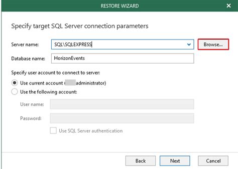 Restauración una base de datos Microsoft SQL Server 2016 con Veeam