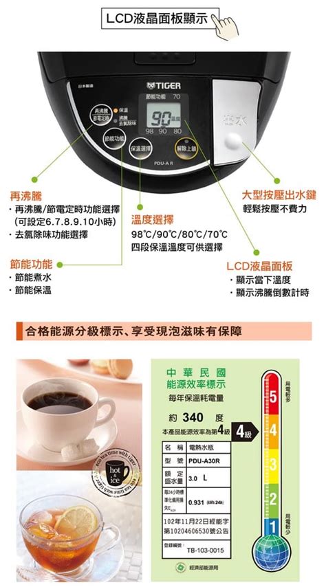 【日本製】tiger 虎牌真空熱水瓶 Pdu A30rpdu A50r － 生活市集