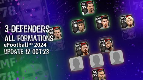 3 Defenders All Formations Update 12 Oct23 Efootball 2024 Mobile Youtube