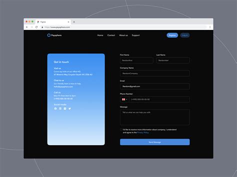 Paysphere Contact Dark By Giorgi Nutsubidze On Dribbble